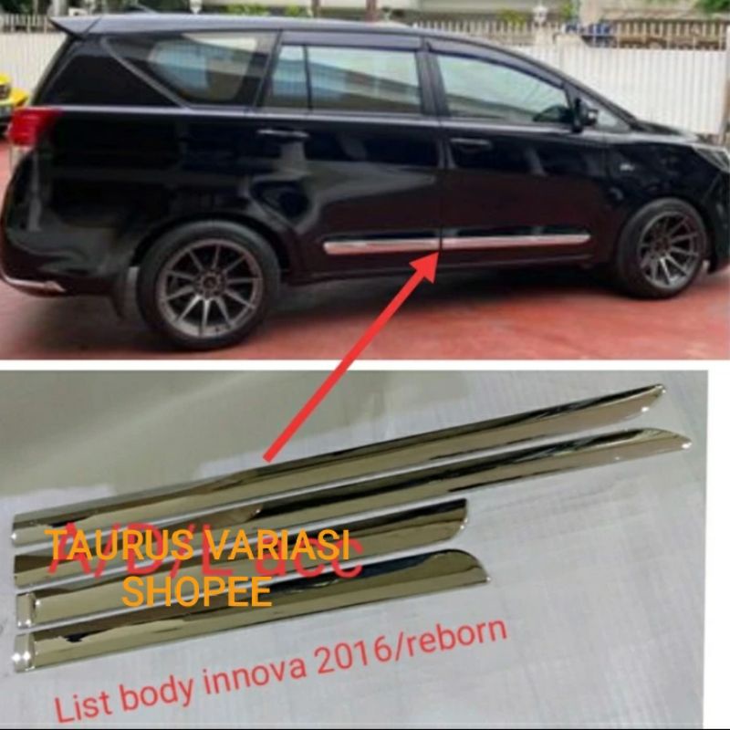 Lis list body body side molding toyota innova innova reborn 2016 to ...