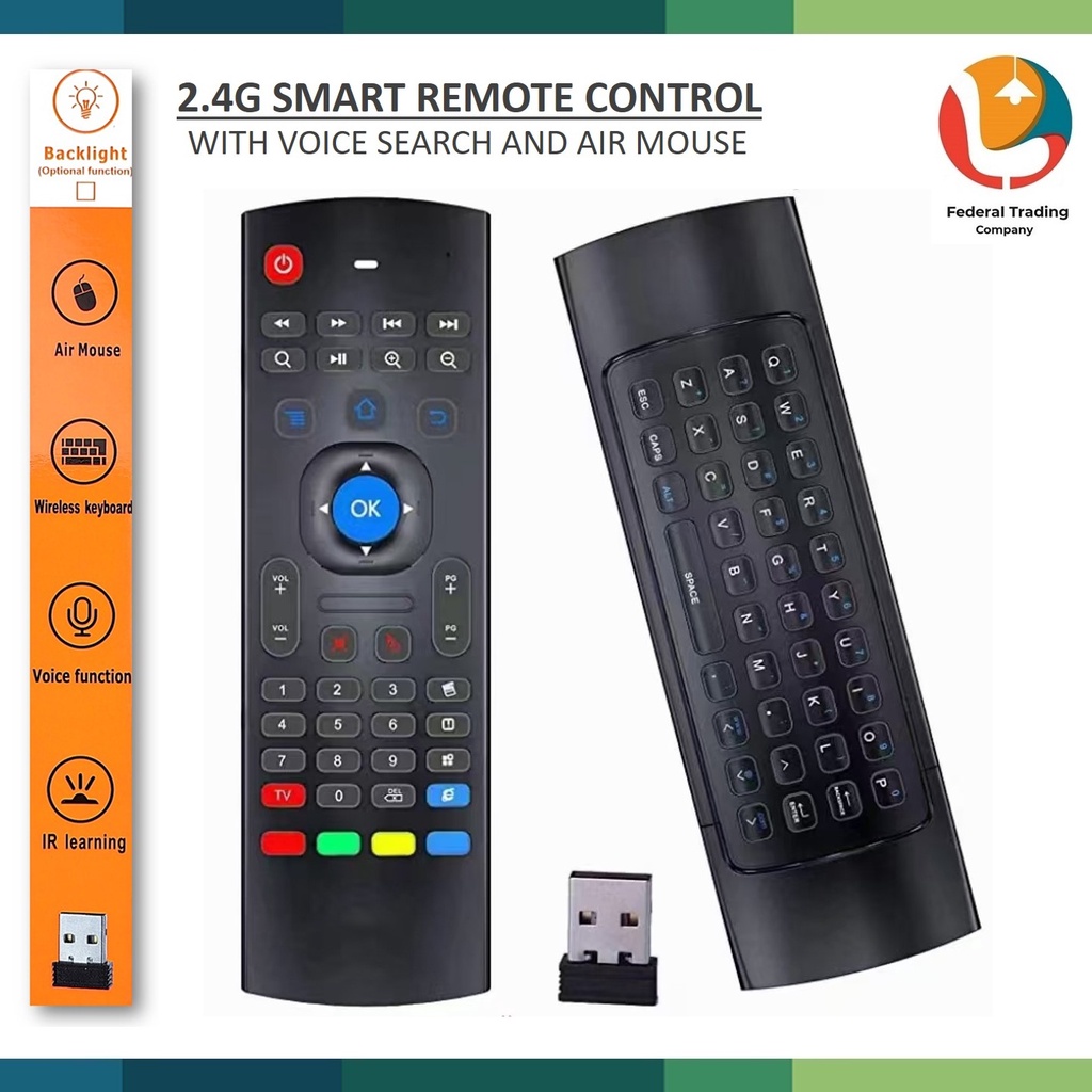 2.4G Air Mouse Wireless Keyboard Smart Remote Control for Android TV ...