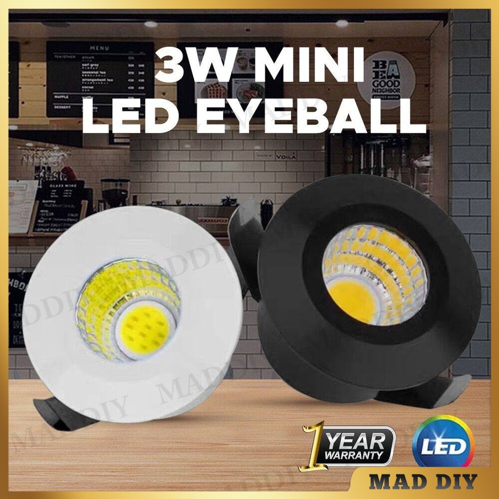 3W MINI LED EYEBALL CABINET RACK / DISPLAY SHOWCASE MINI LED RECESSED ...