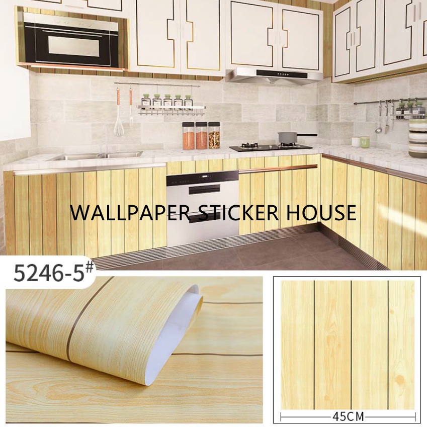 45CMx1000CM Wallpaper Wood Design Self Adhesive Wallpaper Sticker ...