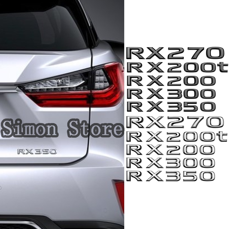 Metal 18x2.2cm RX270 RX200t RX200 RX300 RX350 Car Side Fender Sticker ...