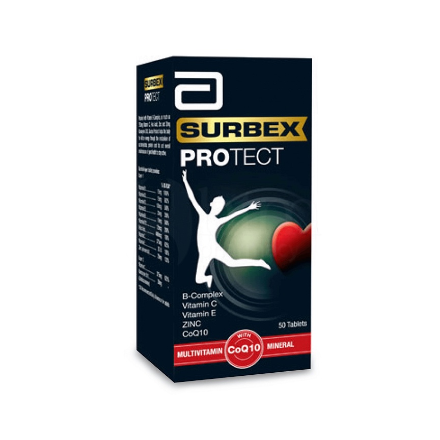 Abbott Surbex Protect (Coq10 30mg) Multi vitamin mineral (Jaga Jantung ...