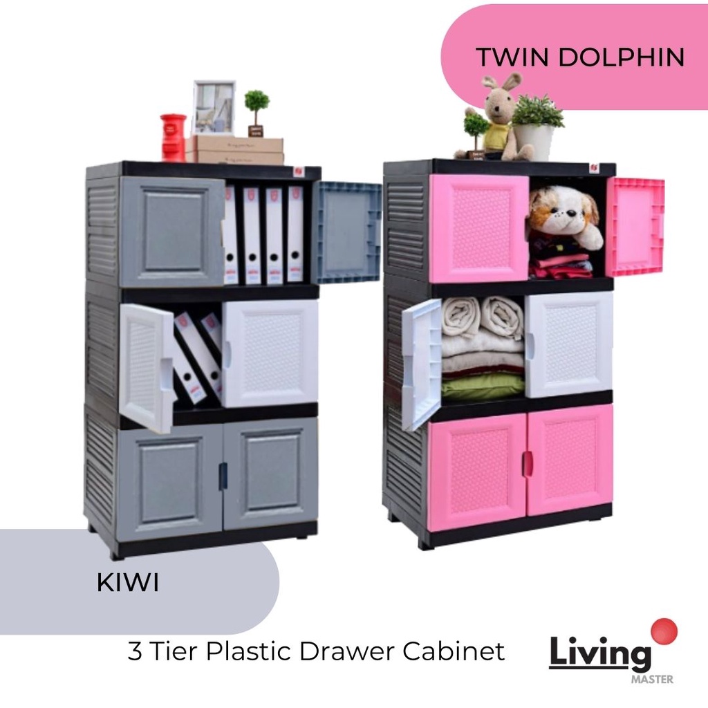 3 Tier Plastic Drawer Cabinet Household High Quality Plastic Storage ...
