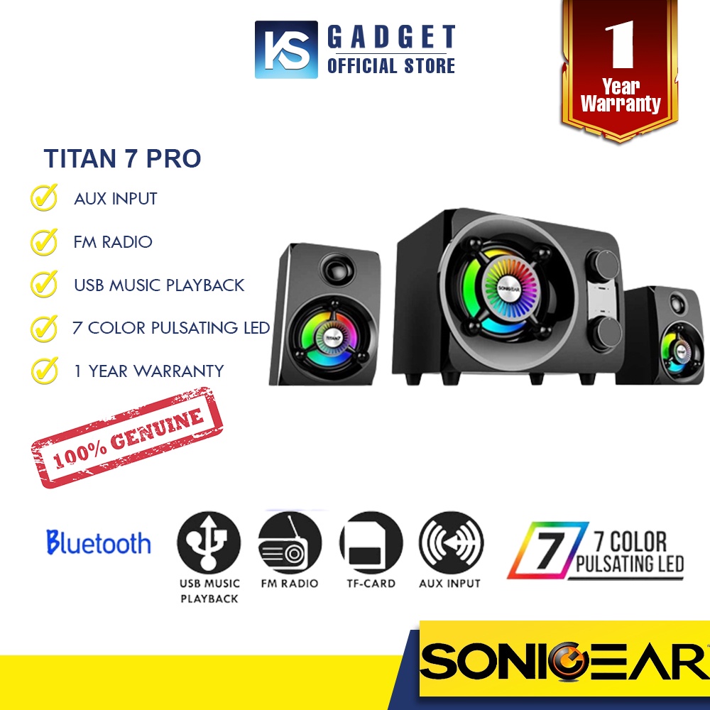SONIC GEAR TITAN 7 PRO BTMI 25W SPEAKER | Shopee Malaysia