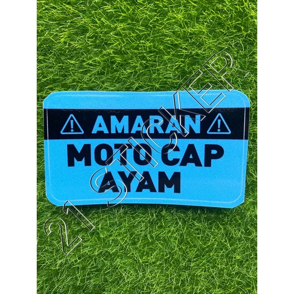 STICKER FANCY AMARAN / WARNING BIASA/CHROME ( READY STOCK ) | Shopee ...