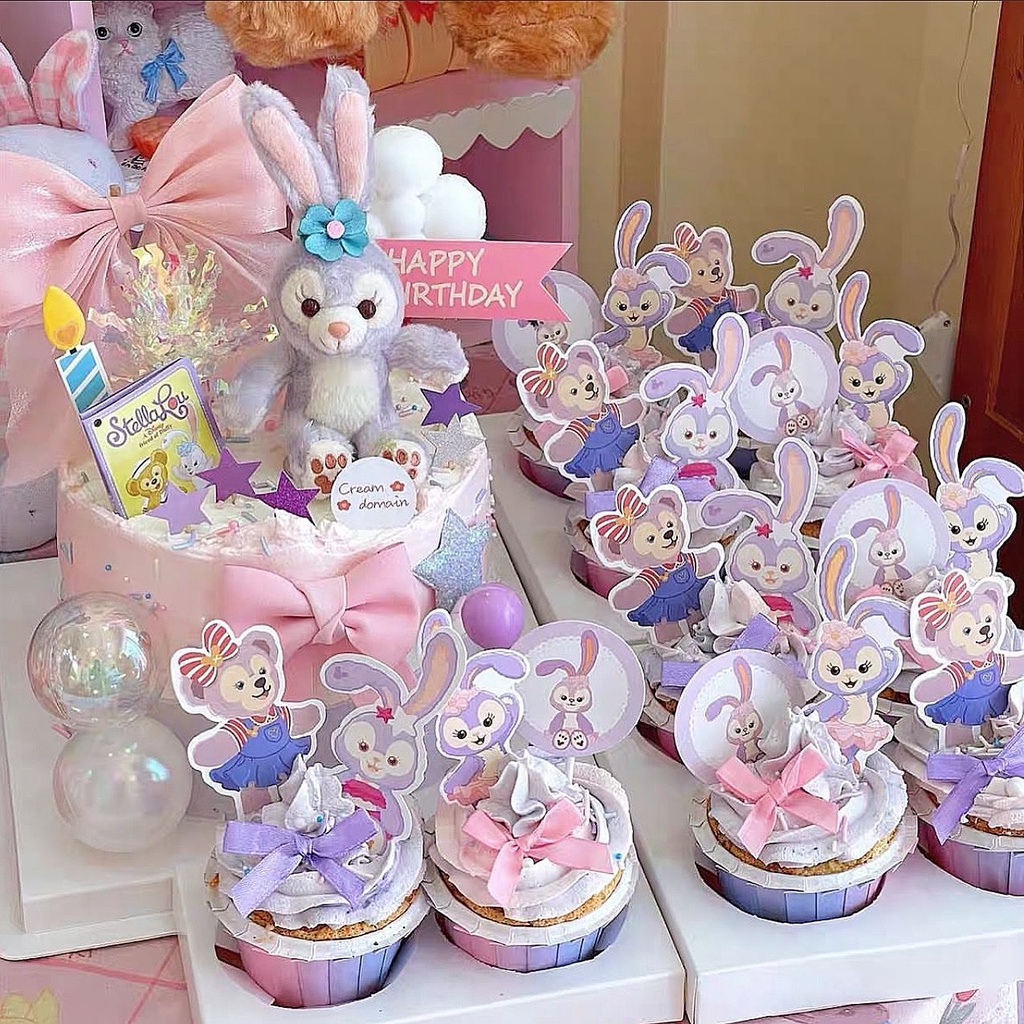 DISNEY STELLALOU RABBIT BIRTHDAY CAKE TOPPER BUNNY KIDS BIRTHDAY PARTY ...