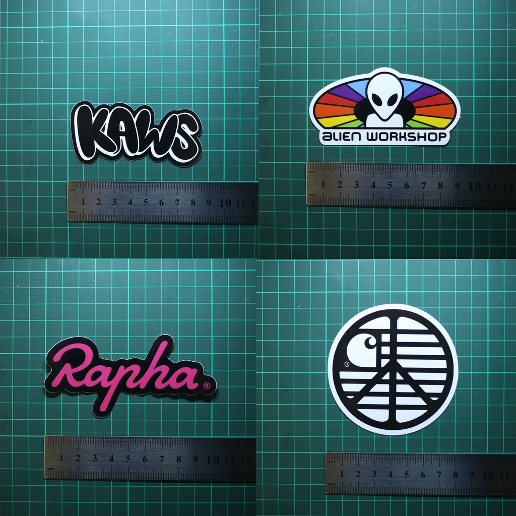 Sticker ( Kaws, Alien Workshop, Rapha, Carhartt ) | Shopee Malaysia