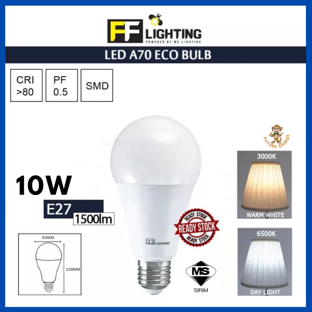 FF Led A60 Eco Bulb 10W E27 Day Light/Cool White/Warm White FF Lighting ...