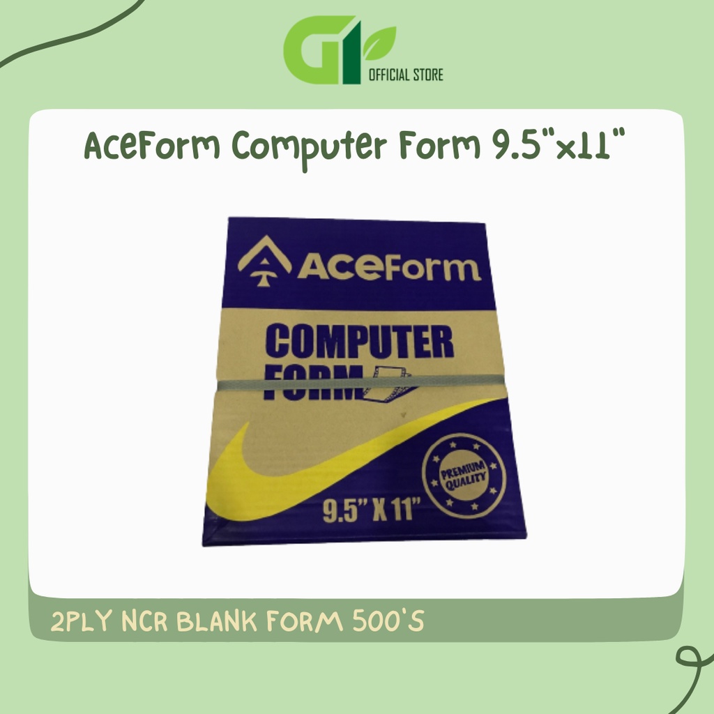 [GY Office] AceForm Computer Form 9.5"x11" 2PLY NCR BLANK FORM 500'S ...