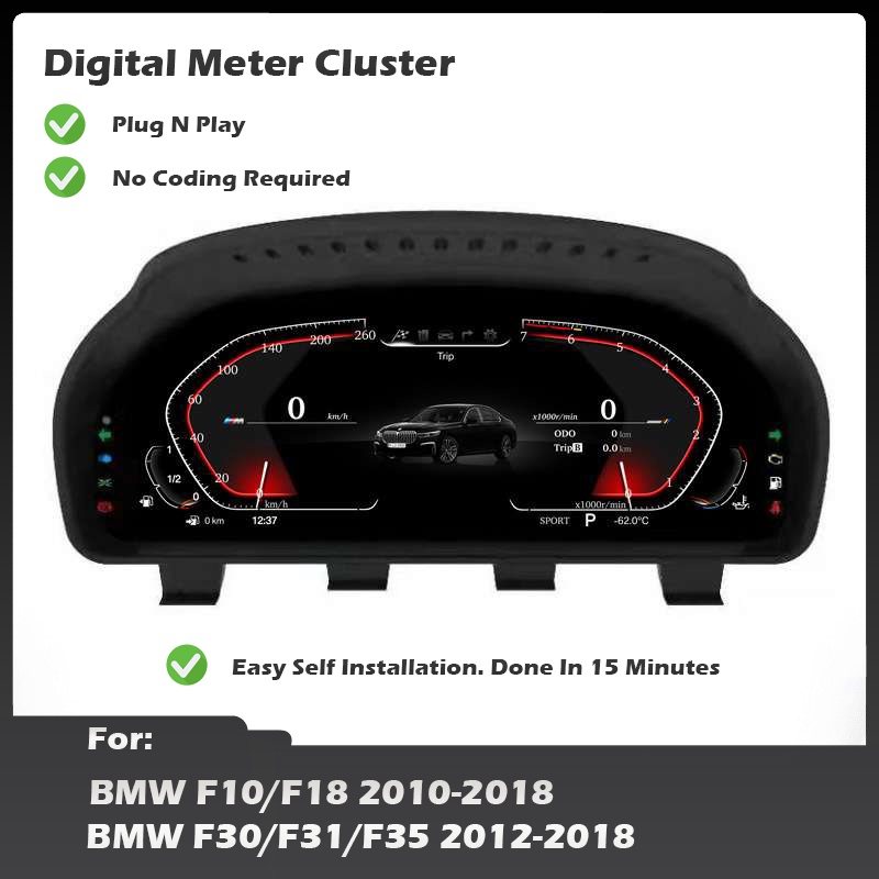 BMW Digital Meter 1/2/3/5/6 Series Plug N Play F10 F12 F13 F30 F48 F49 ...