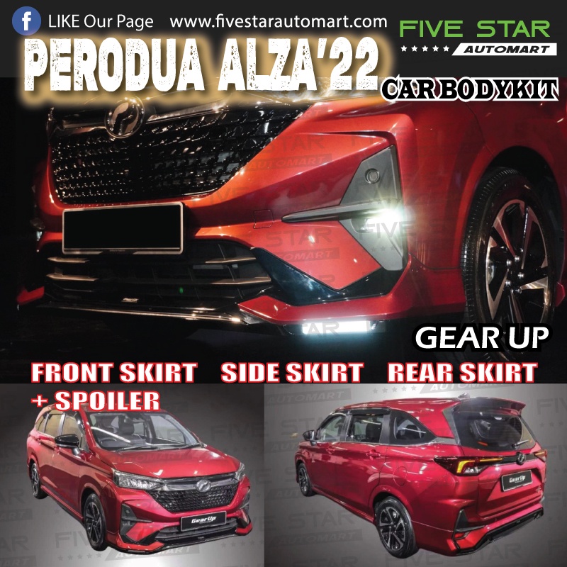 NEW Perodua Alza 2022 Gear Up Full Set Bodykit ABS | Shopee Malaysia