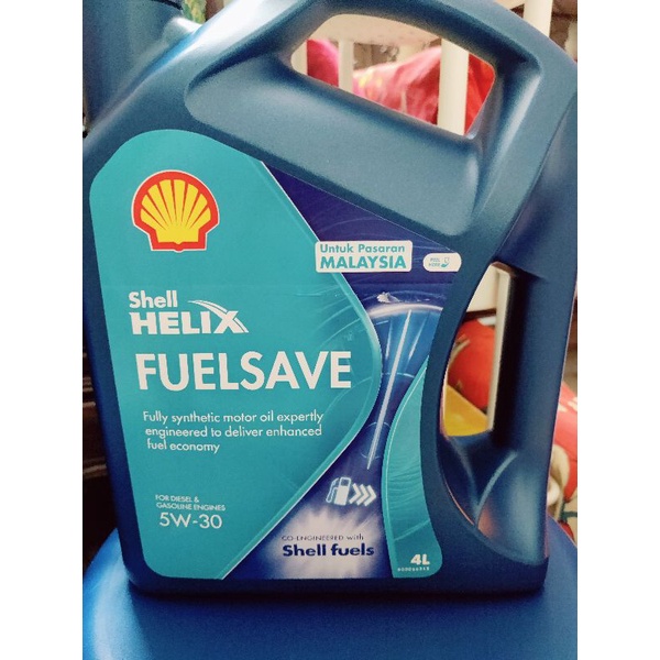 Shell Lubricant Oil Helix FuelSave 5W-30 4L | Shopee Malaysia