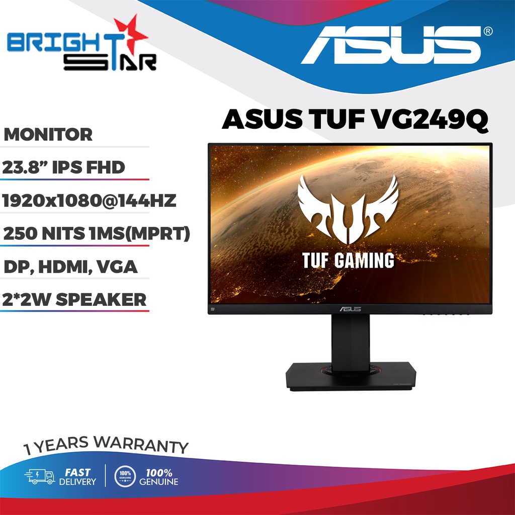 ASUS 24" ASUS TUF GAMING VG249Q GAMING MONITOR / 23.8" IPS / 1920x1080 ...