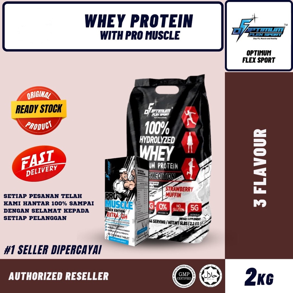 Optimum Flex Sport Combo Lean Gain Pro Muscle 100% Hydrolyzed Whey ...