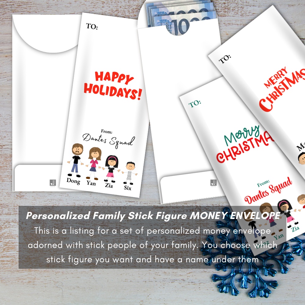 Personalized Money Envelope | Christmas Money Envelope | Christmas Gift ...