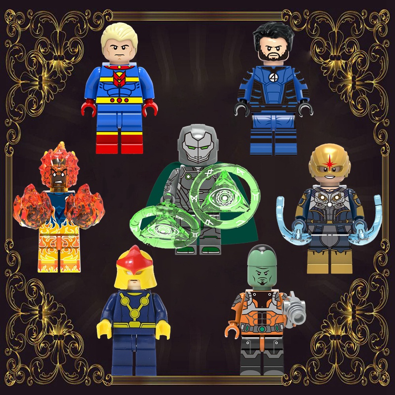 Mister Fantastic Four Human Torch Nova Doctor Doom Birthday Gift Education Toys For Children DIY ...