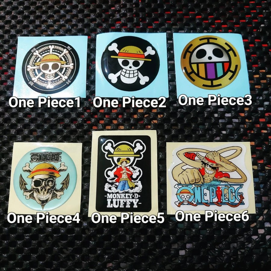 One Piece Luffy Resin Embossed Sticker Anime 3D Flexible Logo Sticker ...