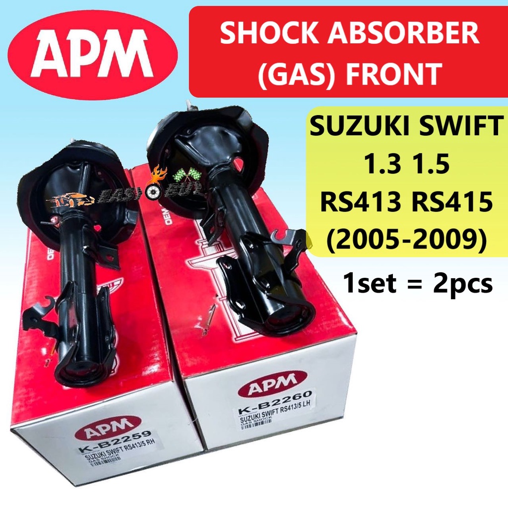 ORIGINAL APM DEPAN FRONT SET SHOCK ABSORBER (GAS) SUZUKI SWIFT 1.3 1.5 ...