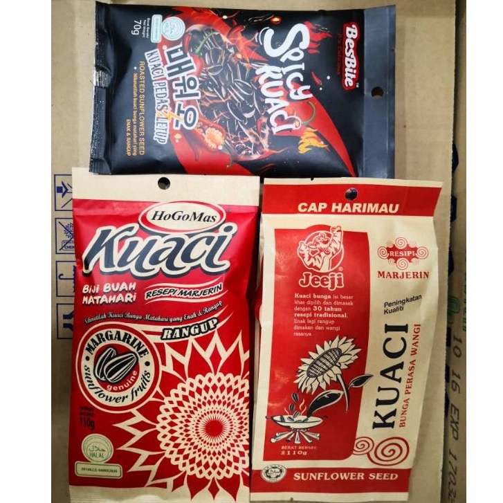 3 Types Hogomas Jeejj Besbite Kuaci Sedap Biji Buah Matahari Kuaci ...