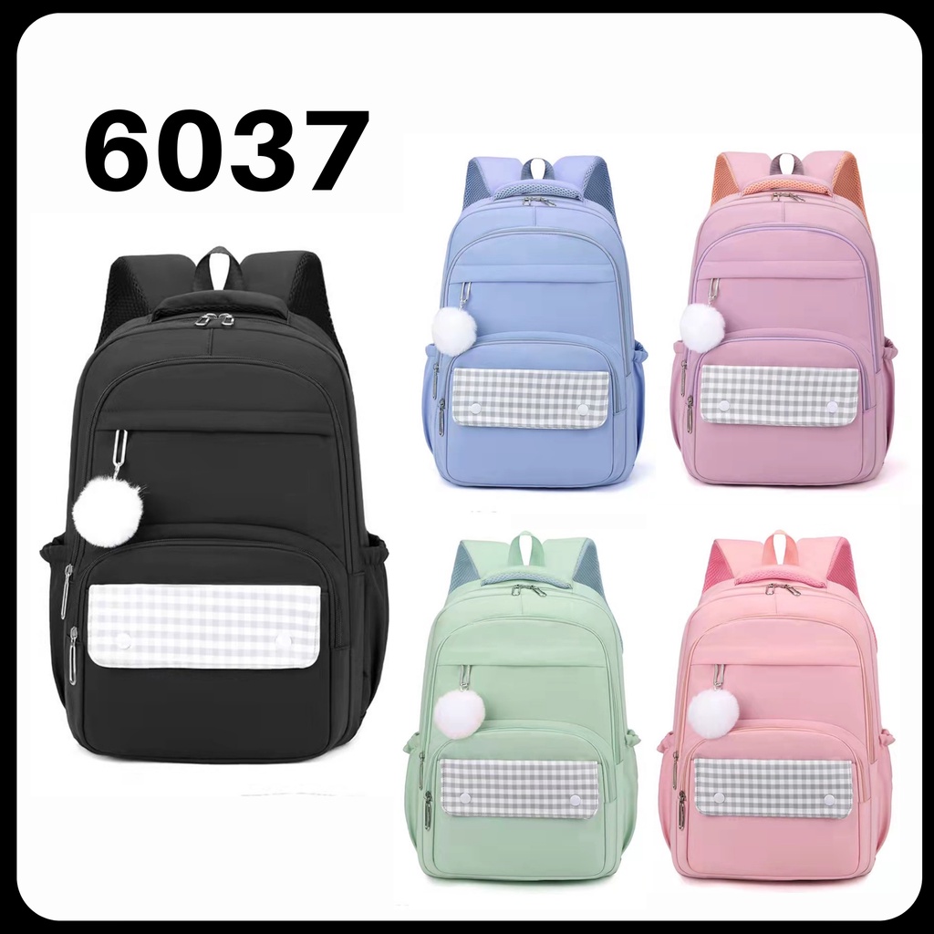 6037 #Korea Backpack High Quality ( Beg Sekolah / School Bag / Beg ...