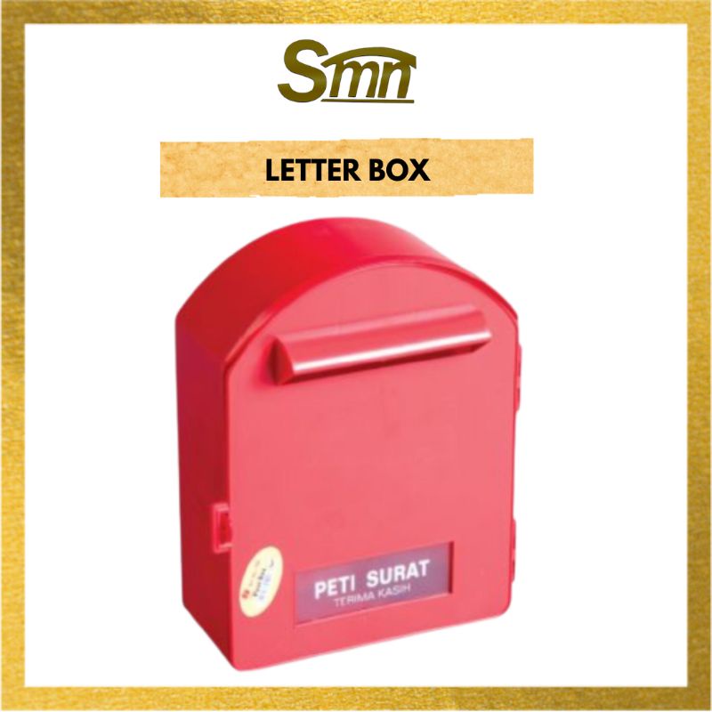 (GH 199)TWIN DOLPHIN Plastic Letter Box Post Box Red 信箱邮政信箱红色 Merah ...