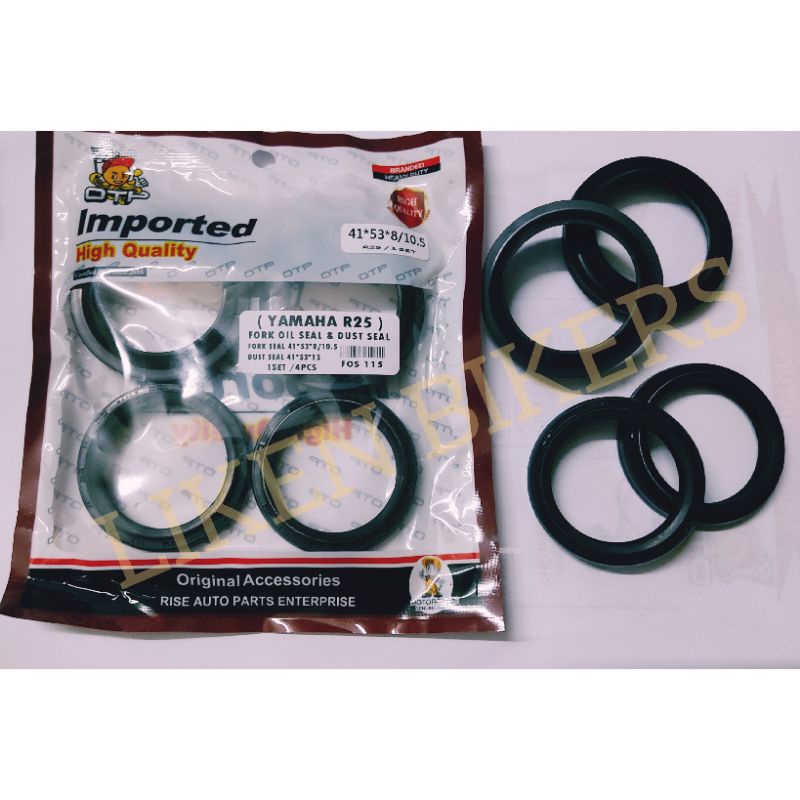 YAMAHA R25 V1/R25 V2/ R15 V1 FORK OIL SEAL & DUST SEAL SET (4 pcs)(OTP ...