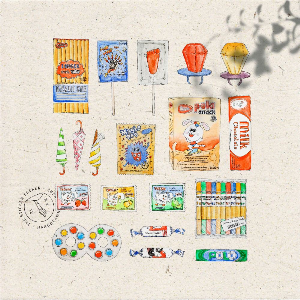 The Sticker SEEKER Food Sticker Pack/Sticker Die Cut | Shopee Malaysia