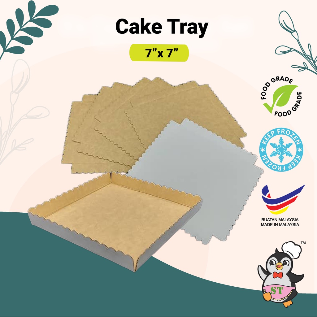 Penguin Box 7" Cake Tray @ RM 0.77/pc (10pc/Order) Cake Board Cake Base ...