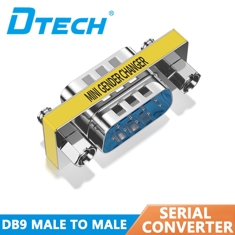 Dtech DB9 Male to Male/Male to Female Adapter Suitable for 9 Pins to 9 ...