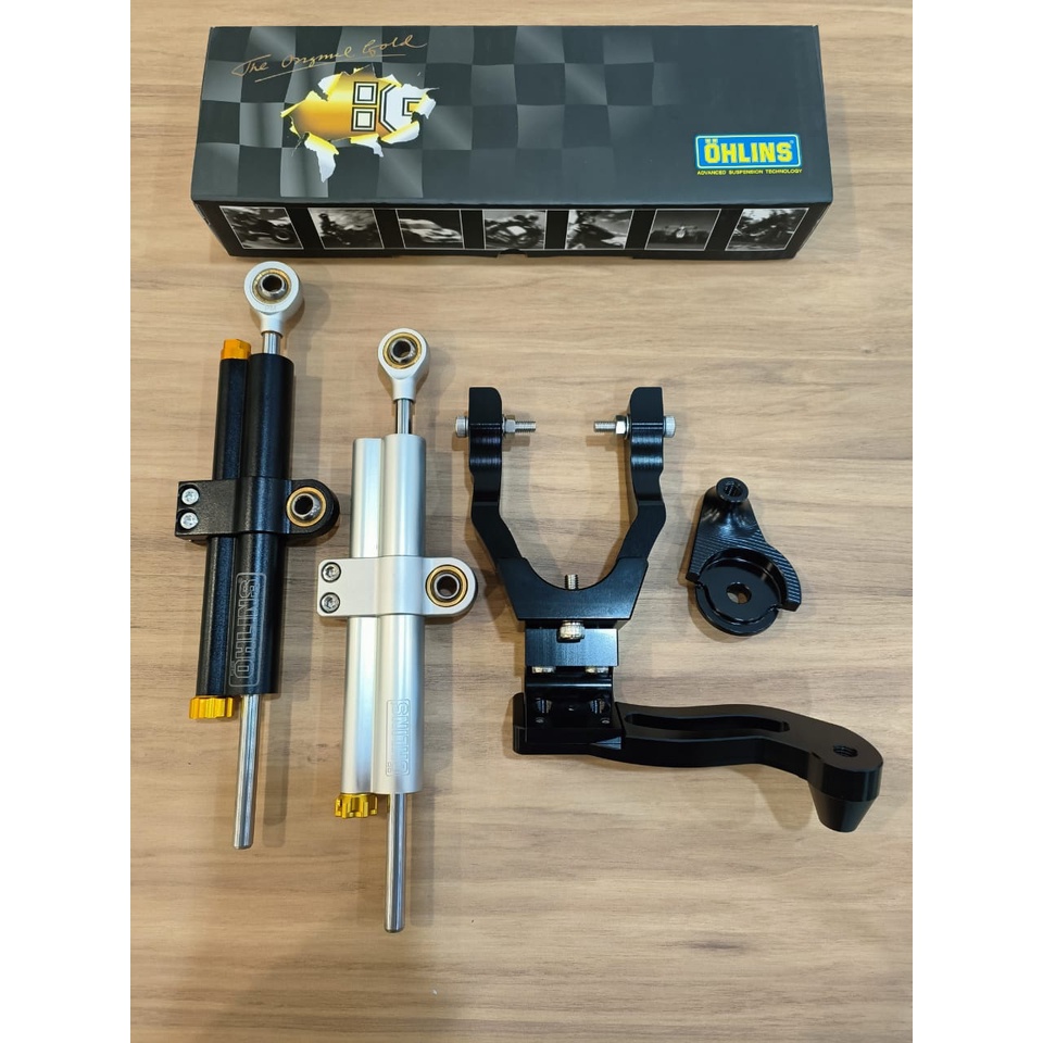 Ohlins Damper Bracket Rxz Rx-z Yamaha Steering Stabilizer Black Silver ...