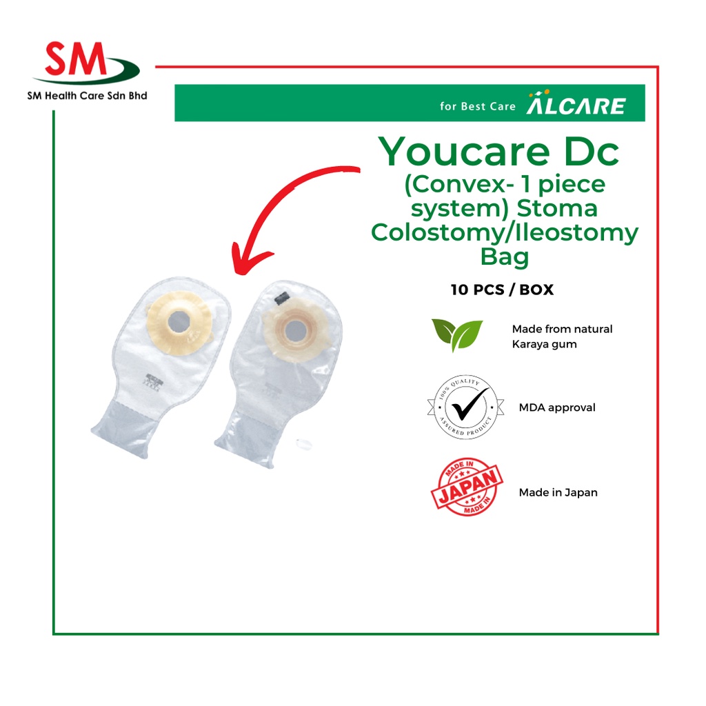 ALCARE Youcare Dc (Drainable Convex - 1 Piece System) Stoma Colostomy ...