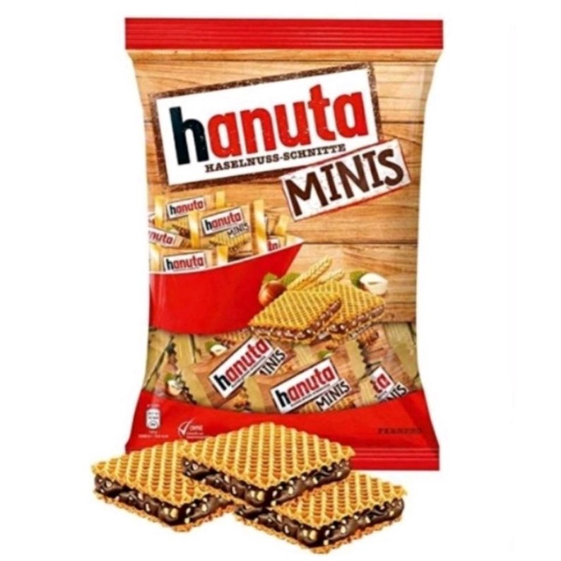 Hanuta Minis Wafer Chocolate Hazelnut 200 Grams Hanuta Mini Ferrero ...