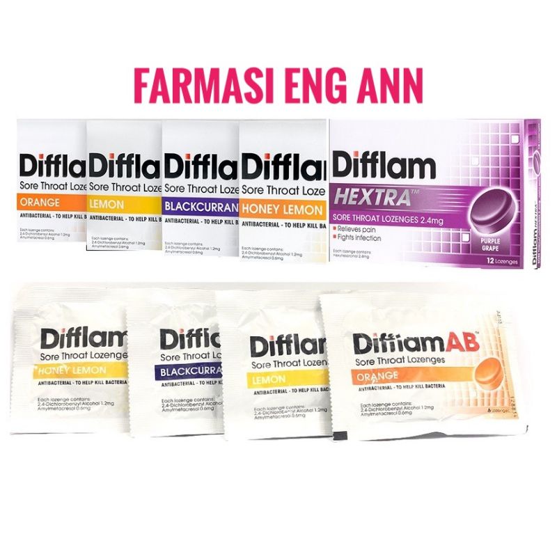 Difflam AB Lozenges 6s/12s喉咙消炎杀菌镇痛喉糖 | Shopee Malaysia
