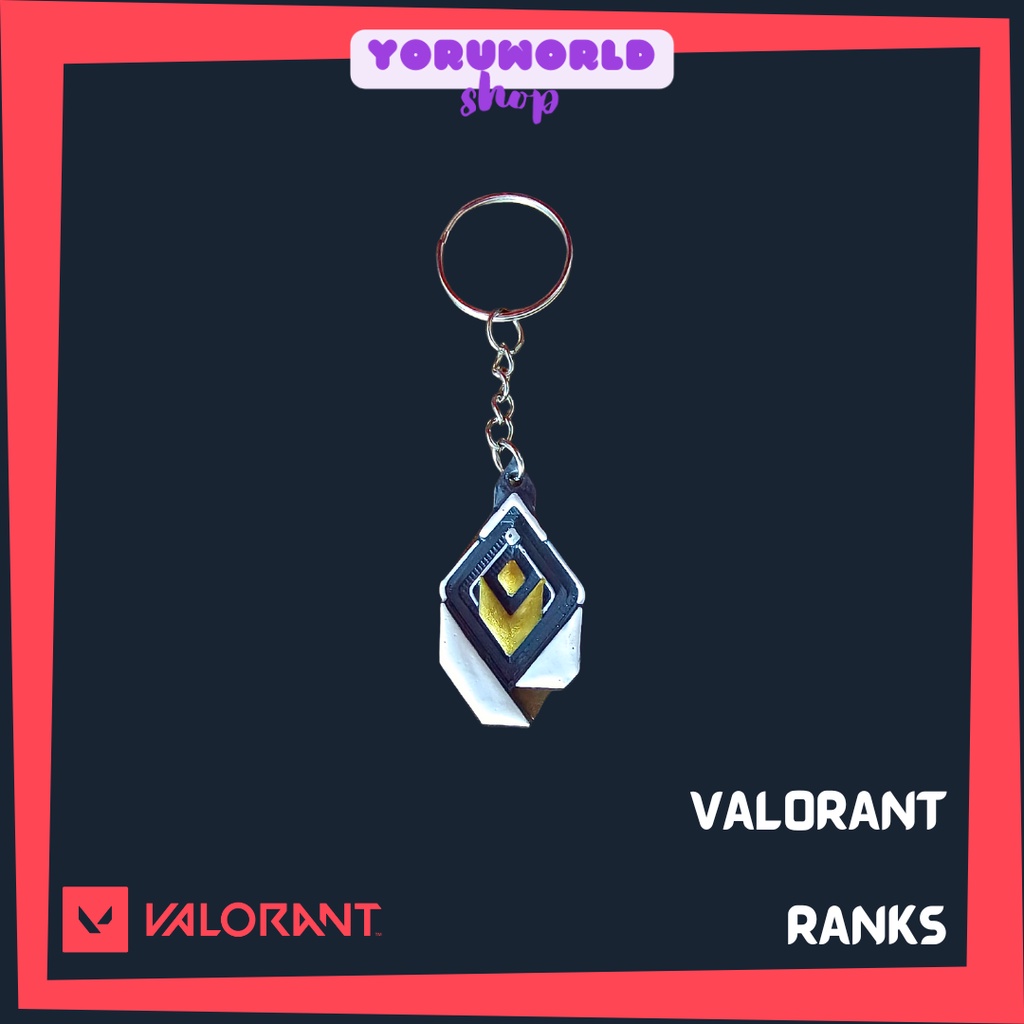 VALORANT RANK Gun Buddy Charm Keychain 3D prints [ReadyStock] | Shopee ...