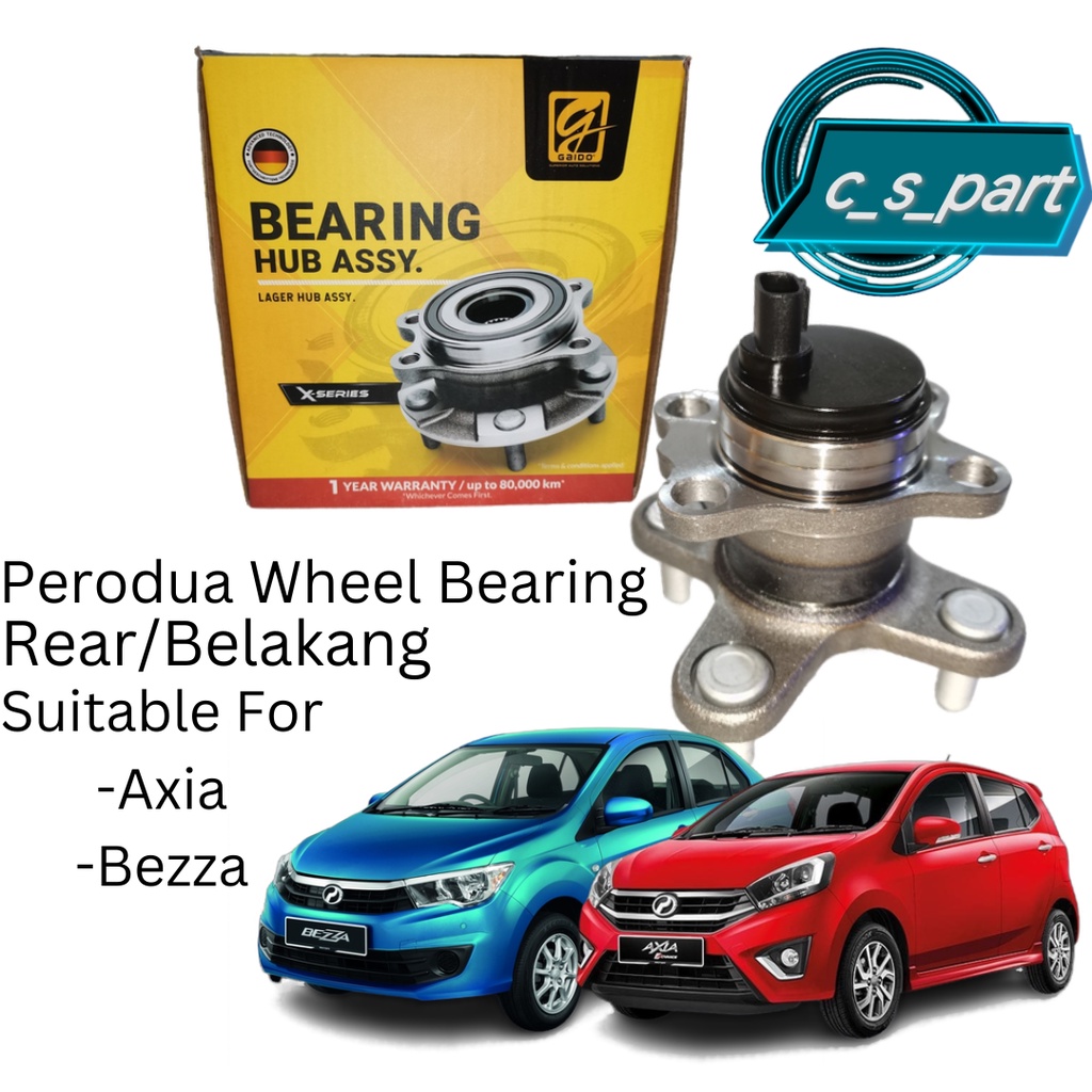 Gaido X-Series Perodua Axia Bezza Rear/Belakang Wheel Bearing(HUB ...