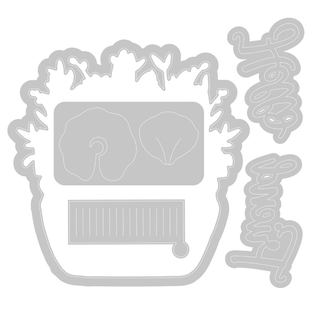 Sizzix Hello Typewriter Framelits Die Set 5PK w/ Stamps by Jen Long ...