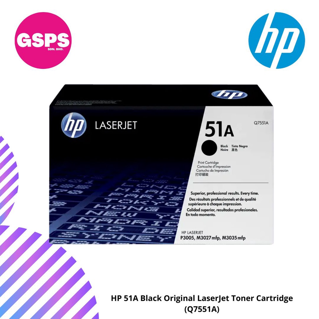 HP 51A Black Original LaserJet Toner Cartridge (Q7551A) | Shopee Malaysia