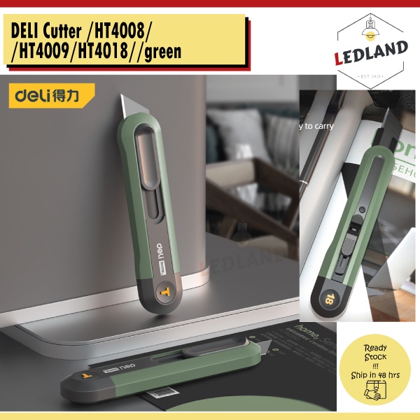 LEDLAND DELI Home Self-Locking Handle Art Knife Cutter Rebound ...