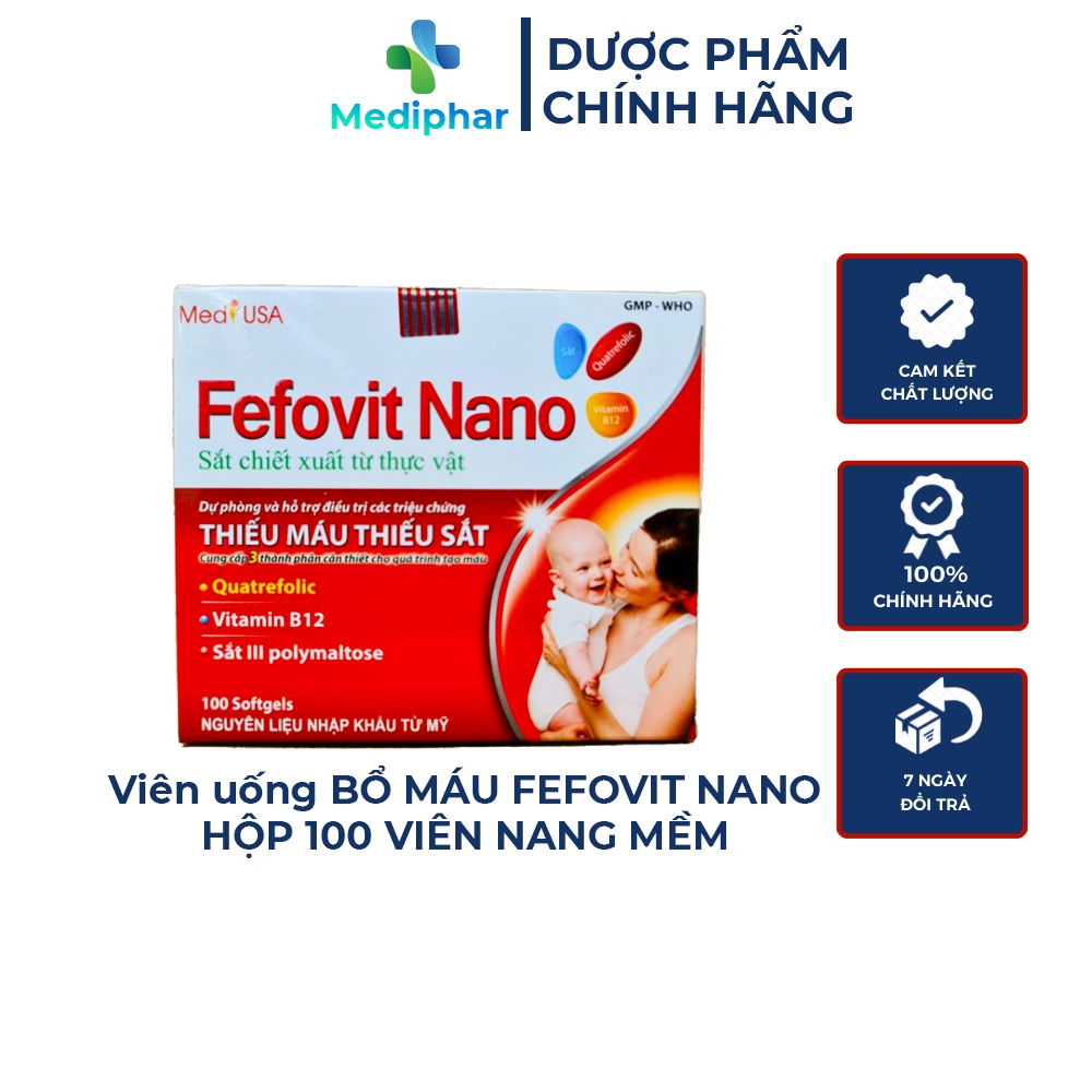 Fefovit Nano iron supplements for anemia and iron deficiency - Box of ...