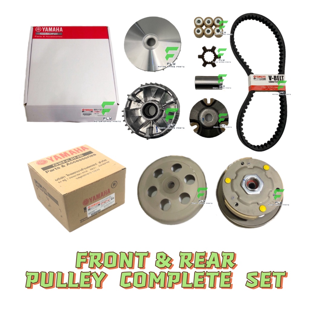 YAMAHA FRONT REAR PULLEY SET TIMING V BELT DEPAN BELAKANG PULLY EGO S NOUVO S EGOS FI AVANTIZ ...