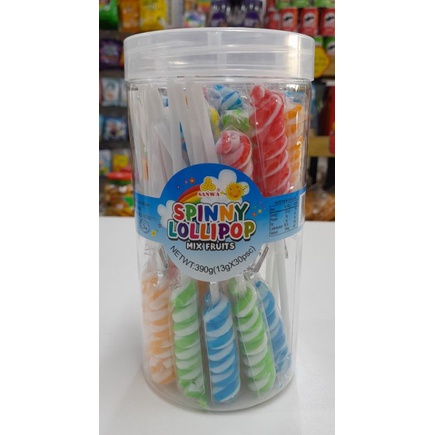 SANWA SPINNY LOLLIPOP MIXED FRUITS (390GM, 13GM X 30PCS) | Shopee Malaysia