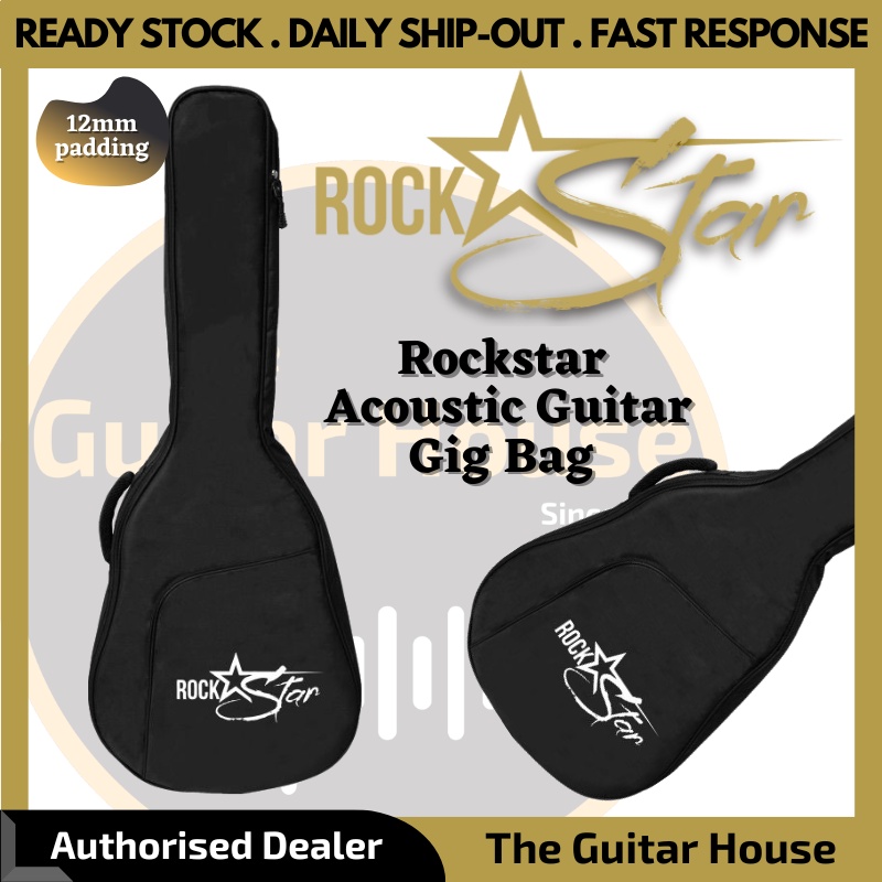 RockStar Acoustic Guitar Gig Bag - Black | Shopee Malaysia
