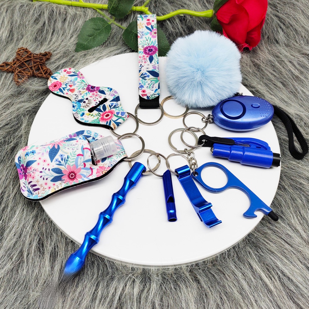 ANYAMY Women Keychain Set, with Safety Alarm, 11 Pieces of Portable Key ...