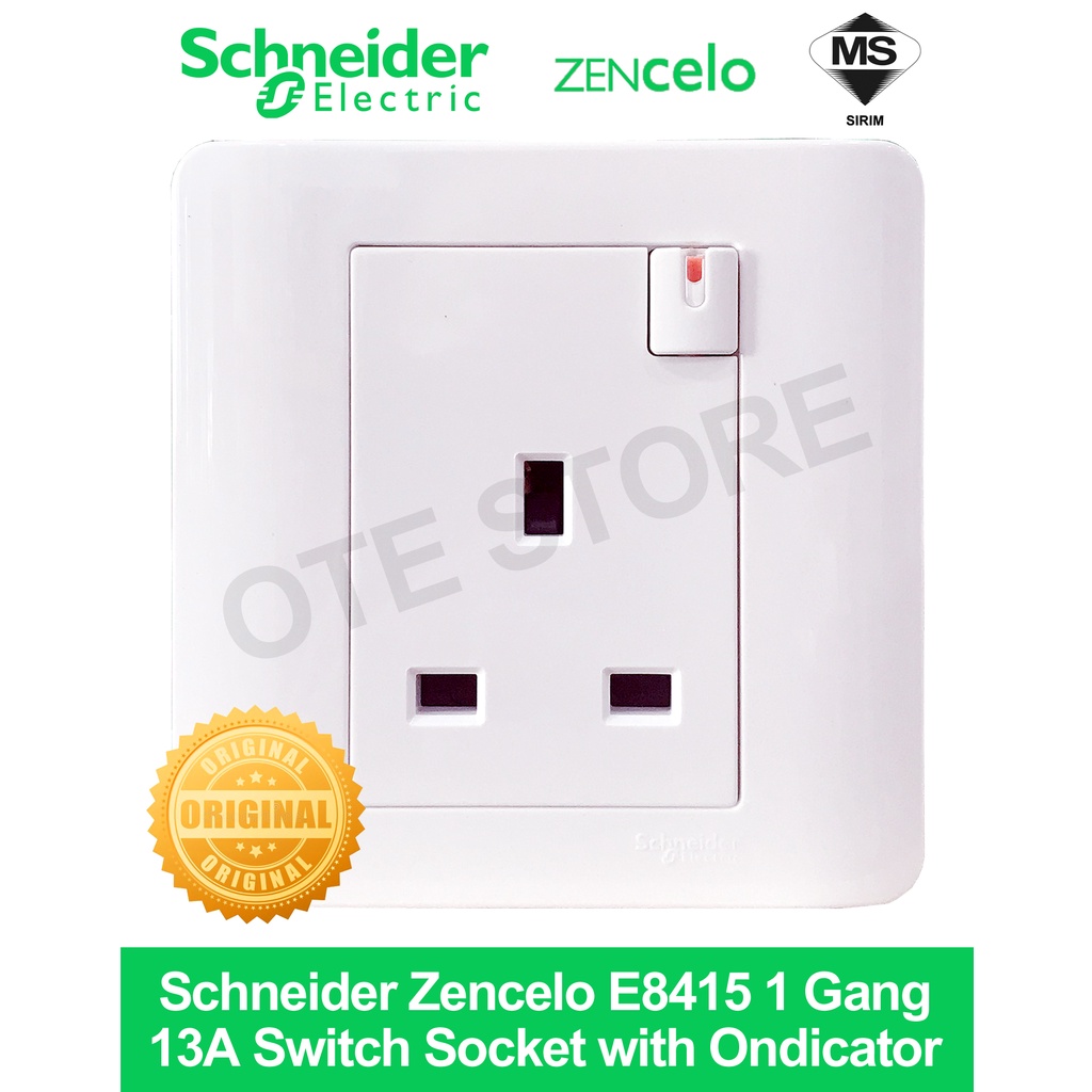 Schneider ZENcelo Series Flush Switch and Socket Outlet (White ...