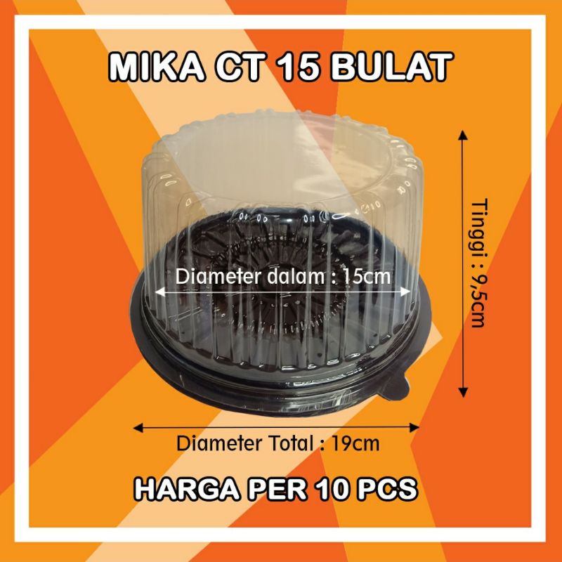 Mika CT-15 Round Chocolate Base+Lid/Mica Cake/mini tumpeng (10Pcs ...