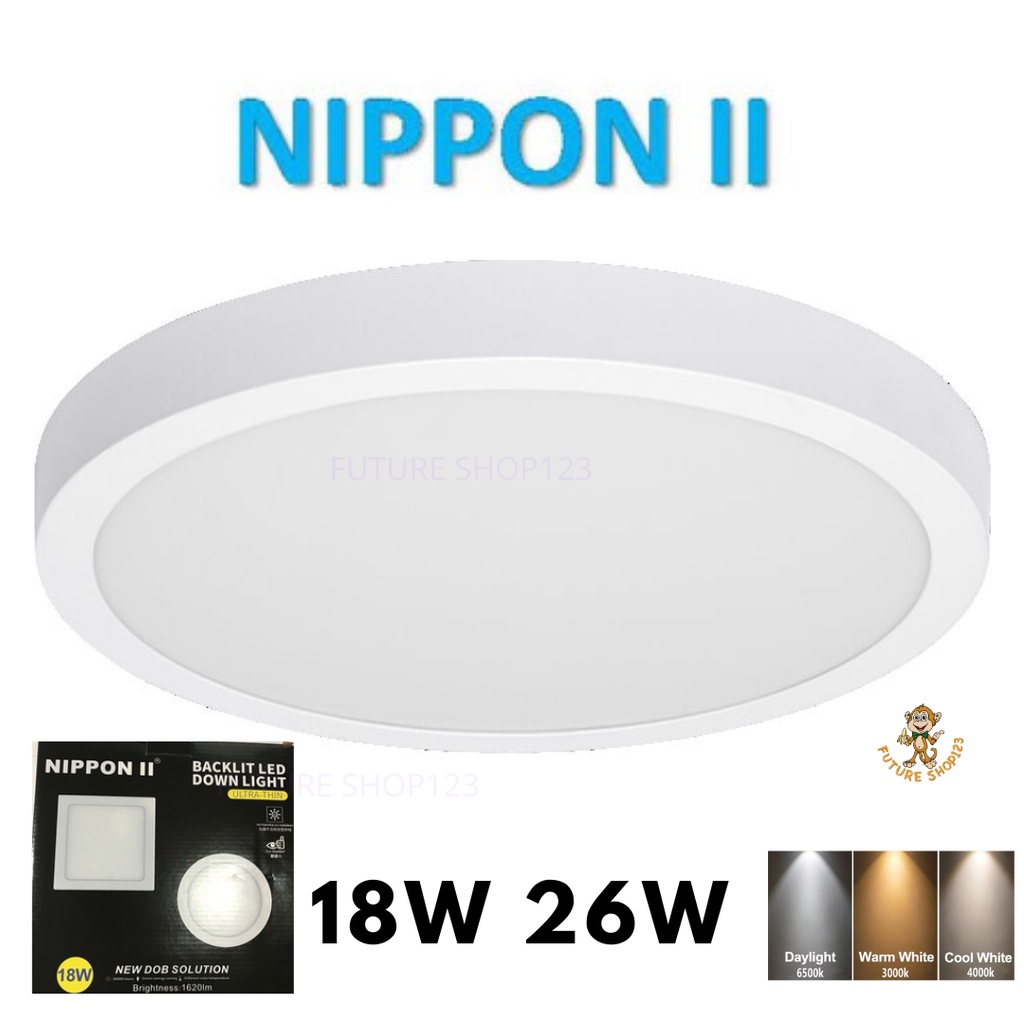 NIPPON II Surface Downlight (ROUND/SQUARE) ULTRA THIN 18W & 26W 30W ...