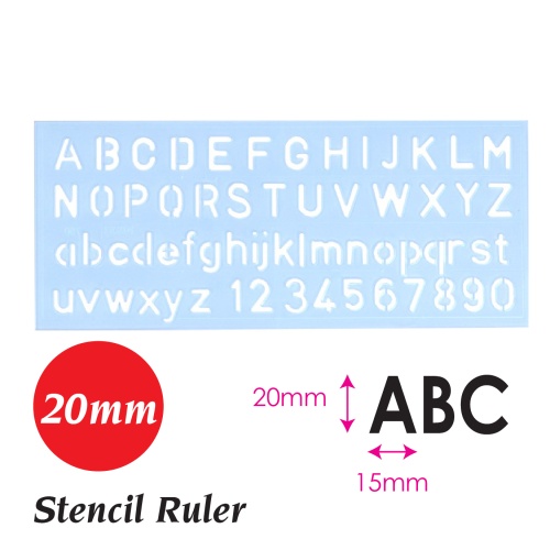 English Alphabet Stencil Ruler ABC Ruler (STENCIL ALPHABET) / Pembaris ...