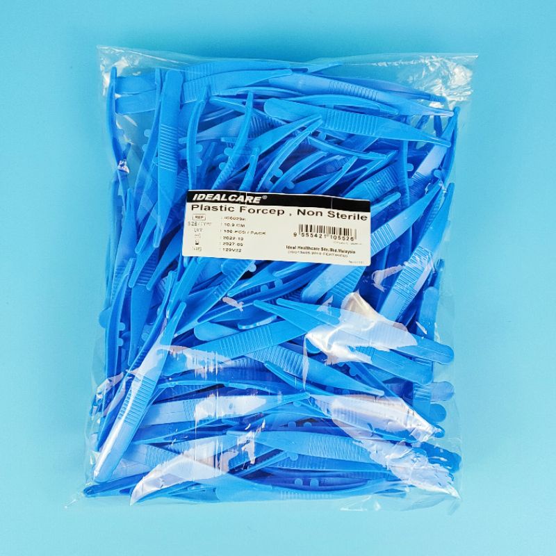 100pcs Blue Plastic Forceps | Shopee Malaysia