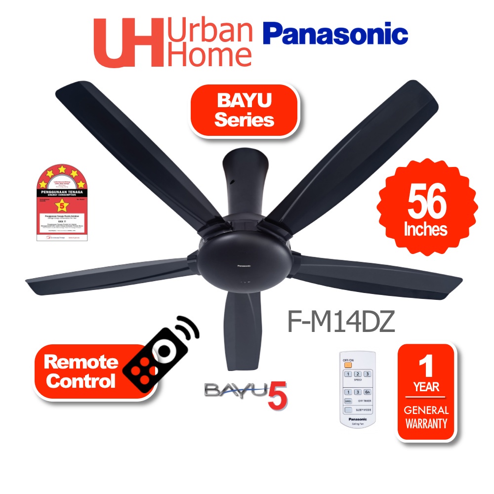 Panasonic BAYU Series Remote Control Ceiling Fan ( 56" ) F-M14DZ / F ...