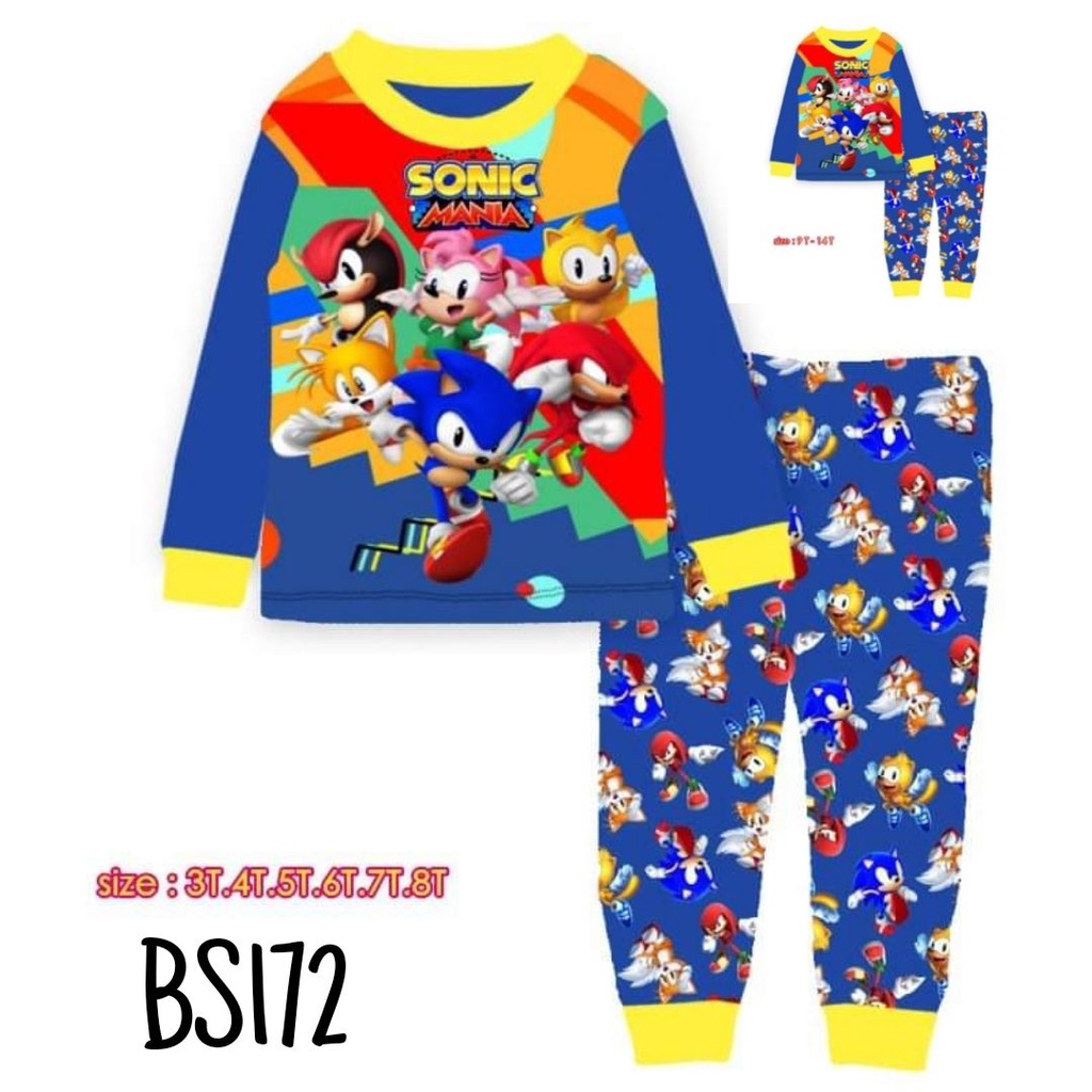 CuddleMe Kids Pajamas BS172~ Sonic | Shopee Malaysia